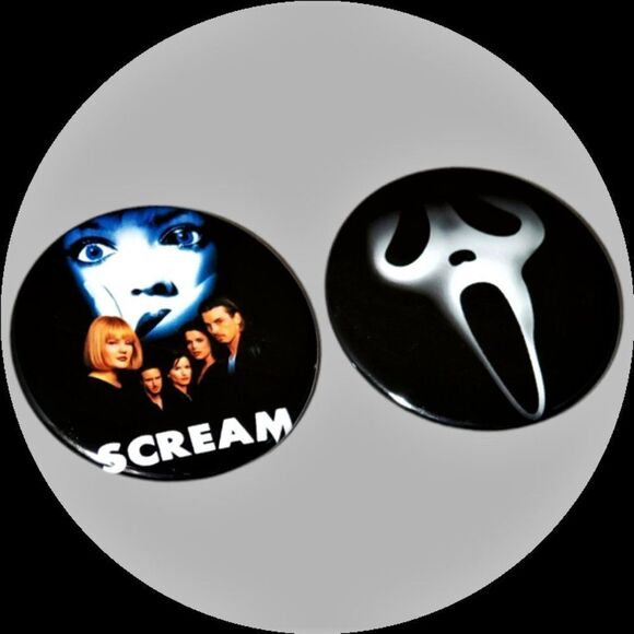 area51gallery | Jewelry | Scream Ghostface 2pc Button Pin Set | Poshmark
